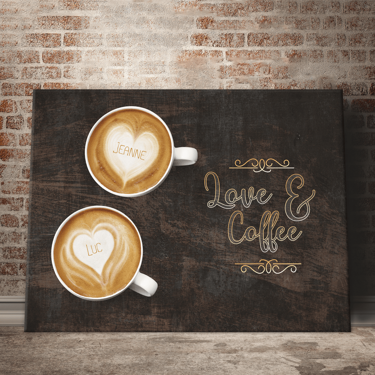 Unik® | Tableau Couple Personnalisable "Love & Coffee" – Unik Galerie