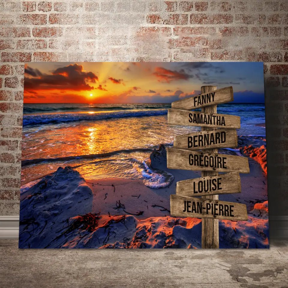 Unik® | Tableau Prénoms Personnalisable "Sunset" – Unik Galerie